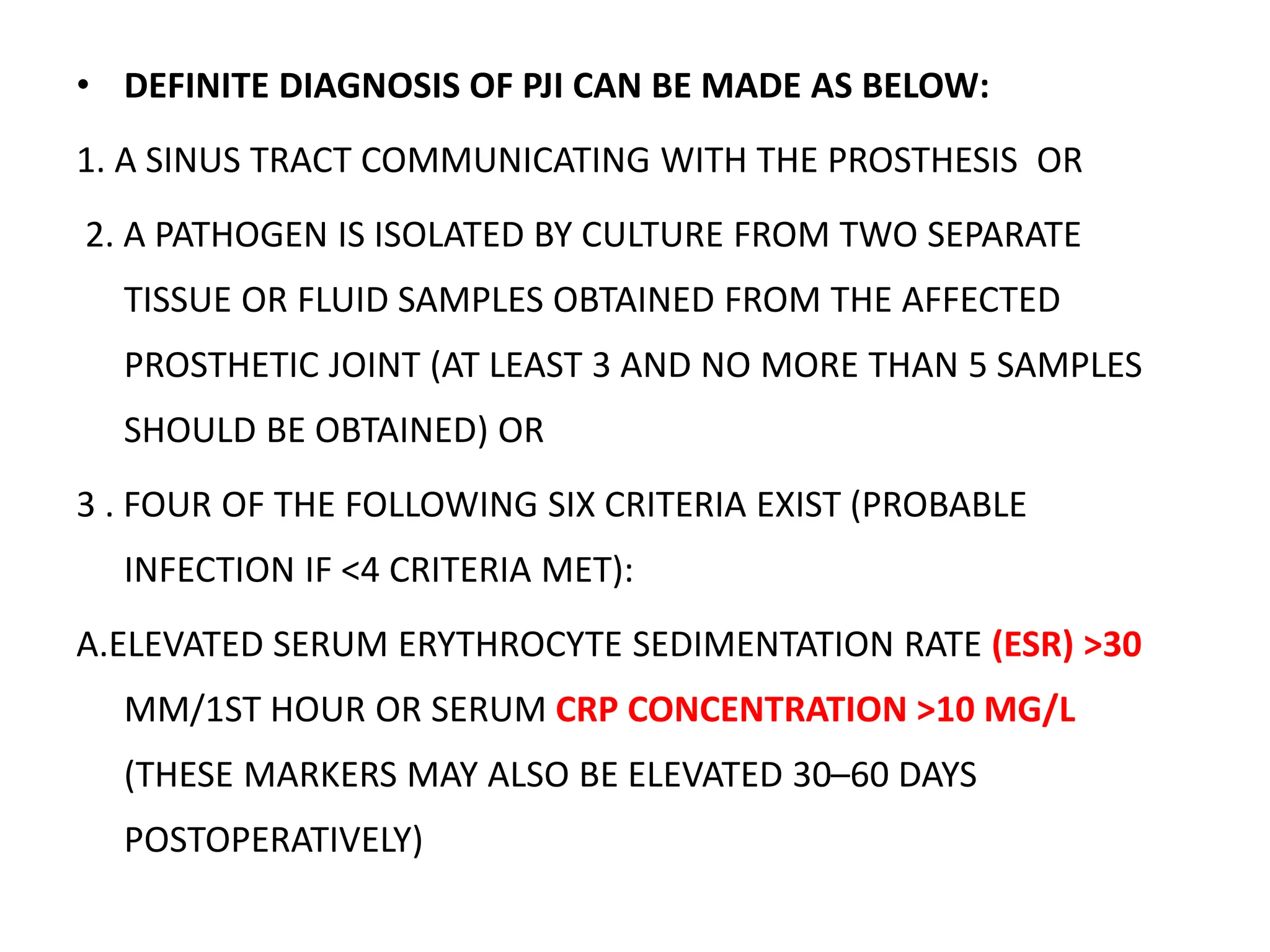 Prosthetic joint infection in detail powerpoint | PPTX