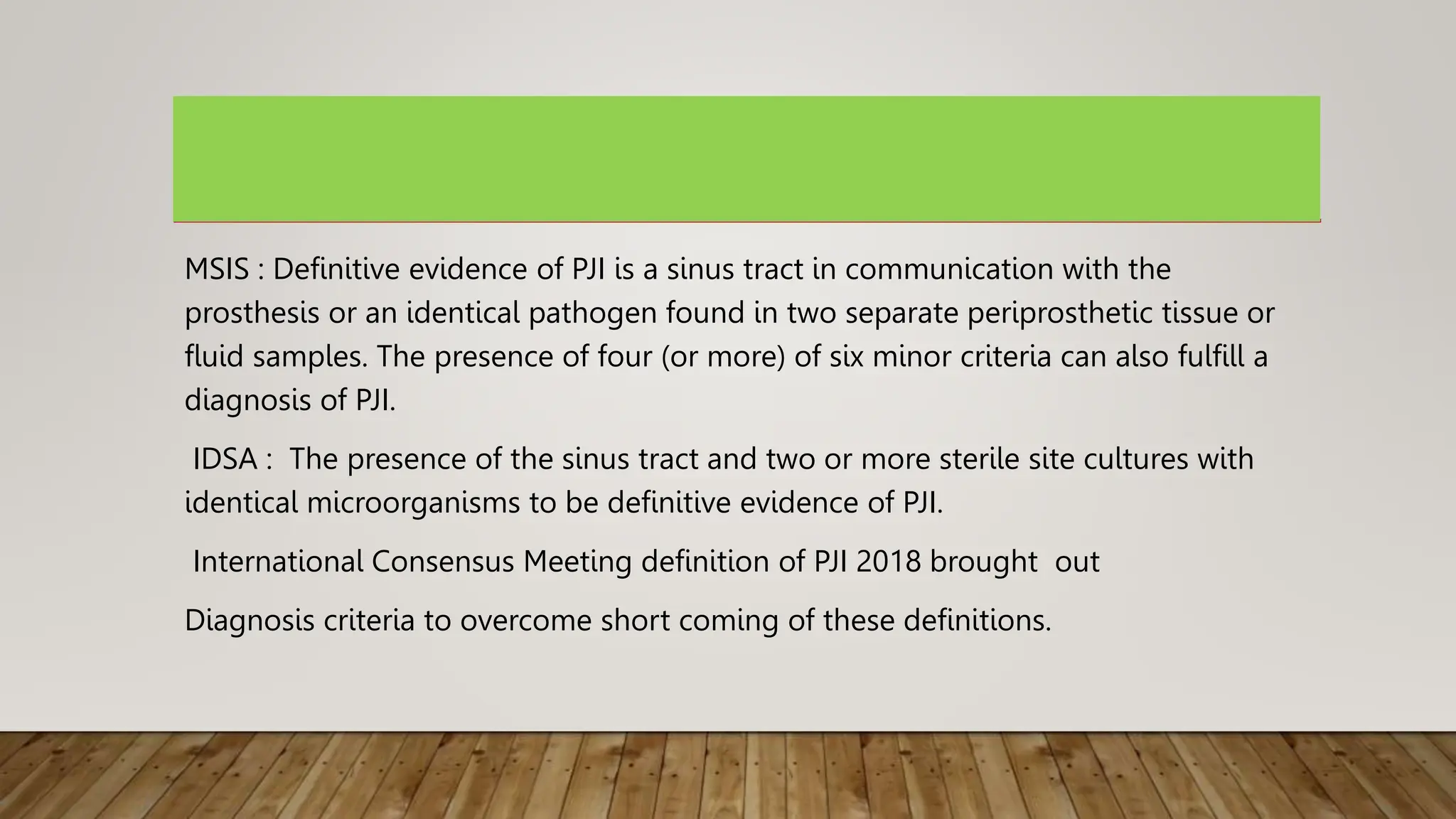 prosthetic joint infection(diagnosis and management ).pptx