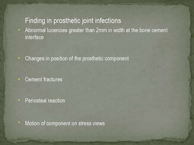 Prosthetic joint infections | PPT