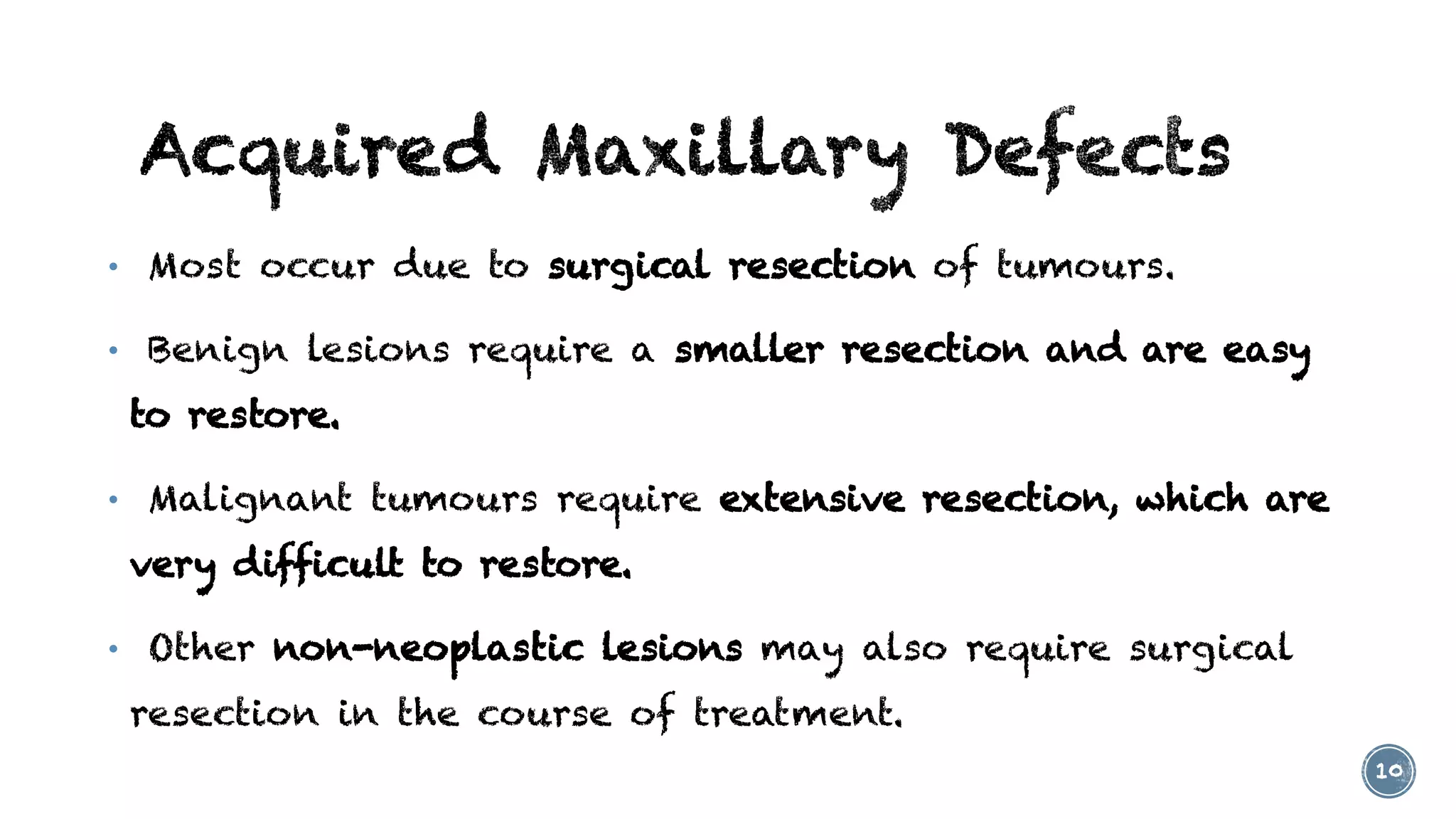 Prosthetic Management of Acquired Maxillary Defects | PDF