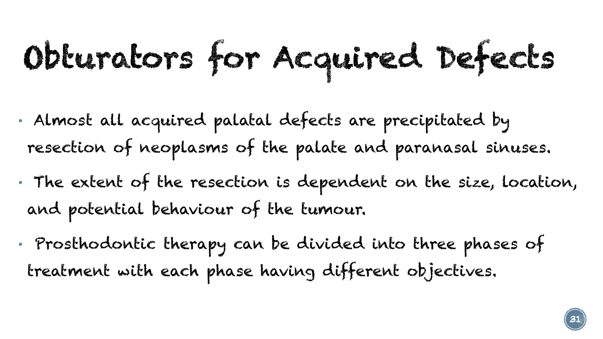 Prosthetic Management of Acquired Maxillary Defects | PDF
