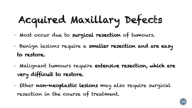 Prosthetic Management of Acquired Maxillary Defects | PDF | Ear, Nose ...