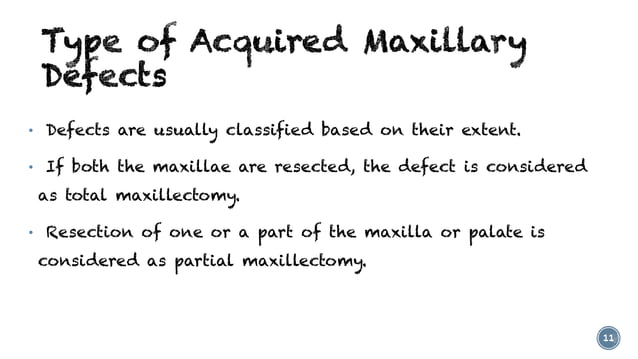 Prosthetic Management of Acquired Maxillary Defects | PDF | Ear, Nose ...