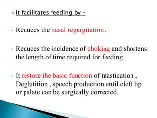 Prosthetic management of cleft lip and palate patient | PPTX