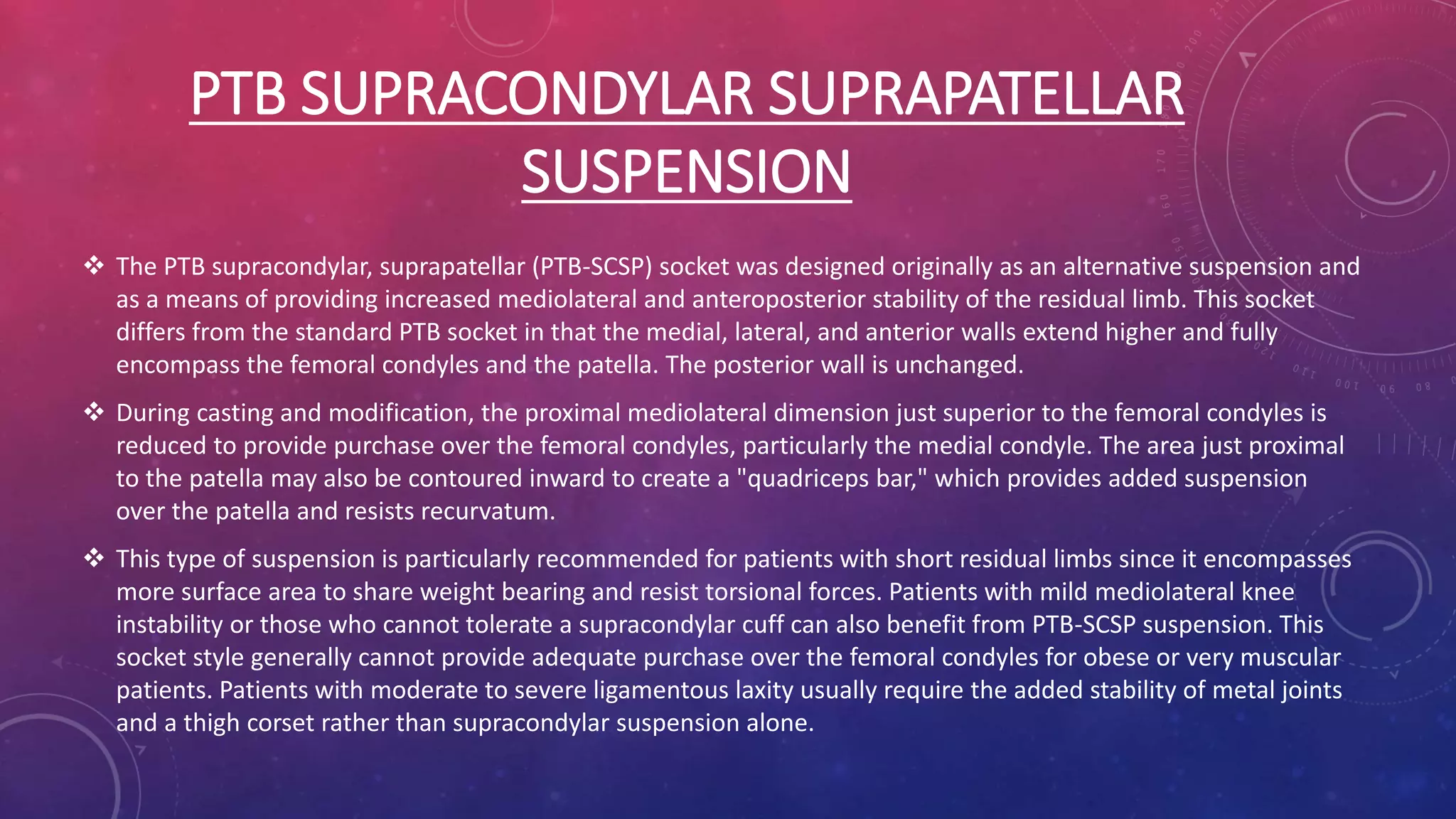 Prosthetic management of different levels of amputation | PPTX