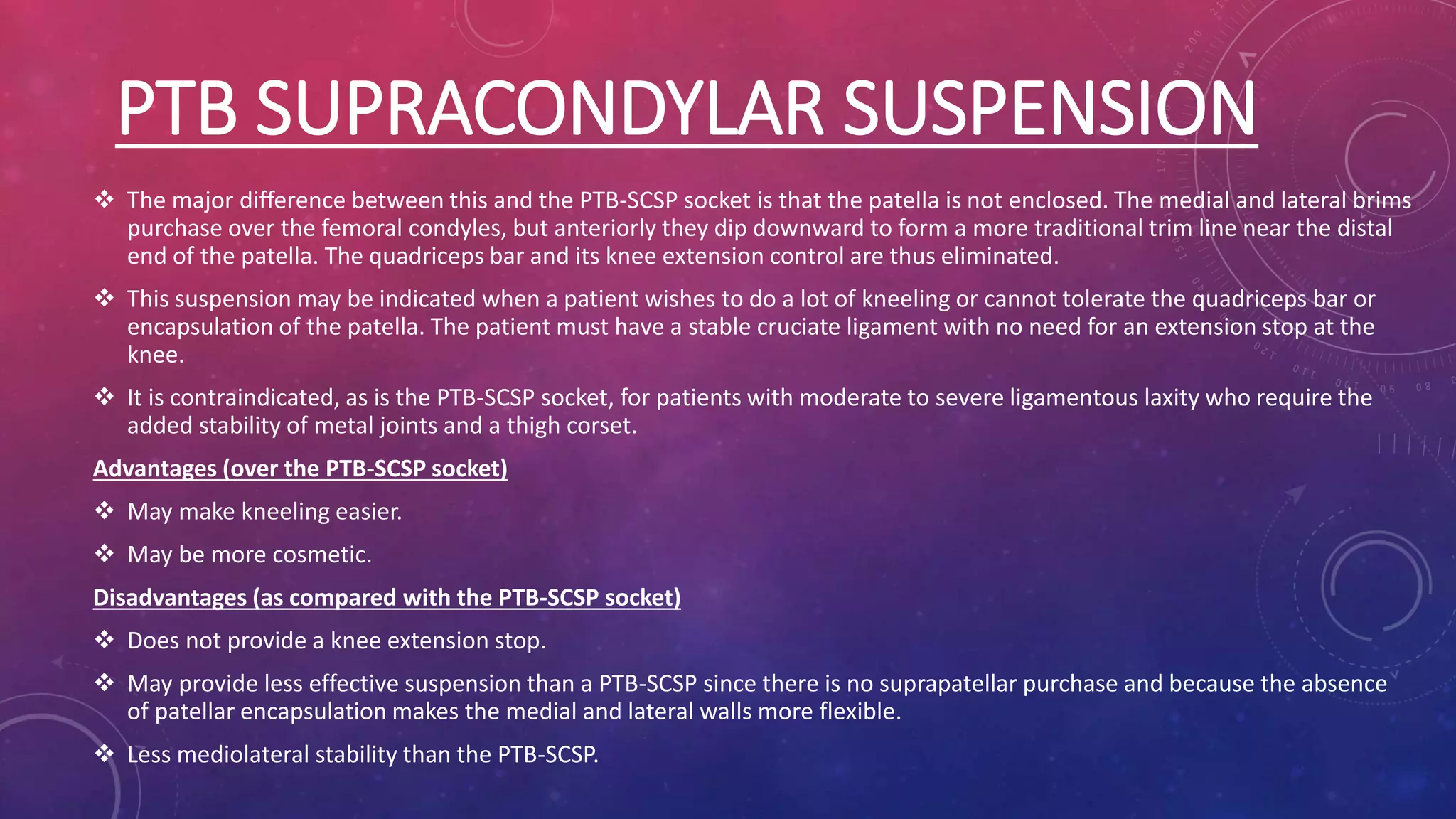 Prosthetic management of different levels of amputation | PPTX