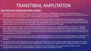Prosthetic management of different levels of amputation | PPTX