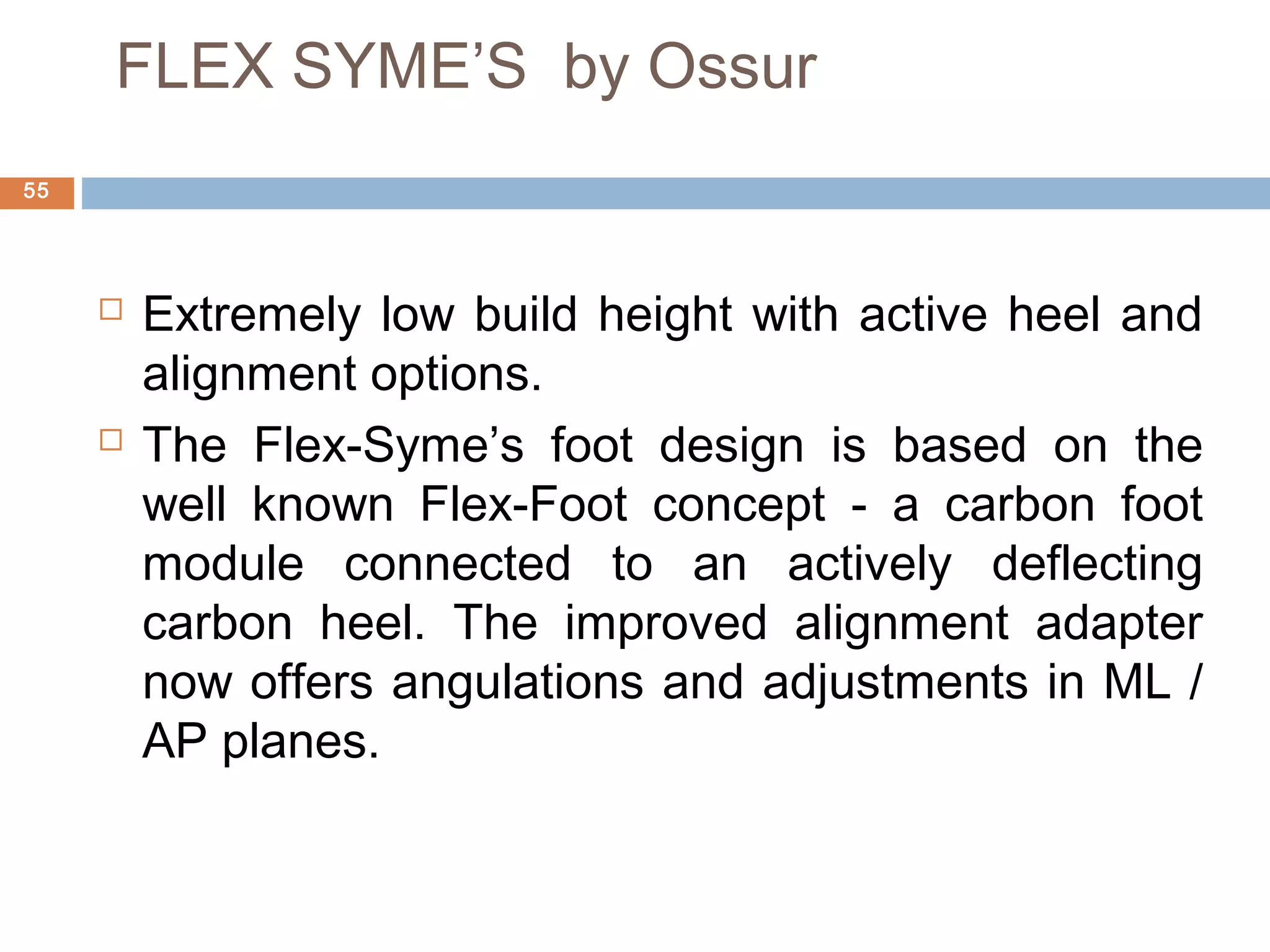 Prosthetic management of symes and partial foot amputation | PPT