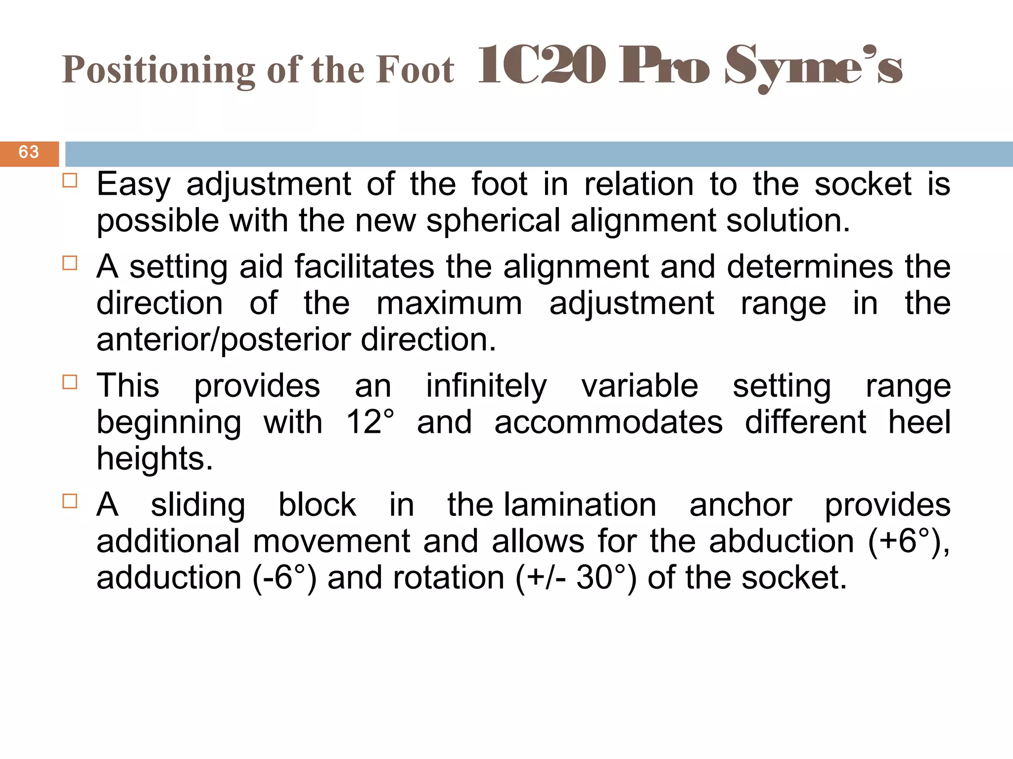 Prosthetic management of symes and partial foot amputation | PPT