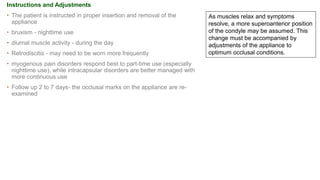 Prosthetic management of tmd | PPTX