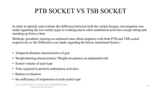 PROSTHETIC MANAGEMENT OF TRANSTIBIAL AMPUTATION AND ITS BIOMECHANICS | PDF