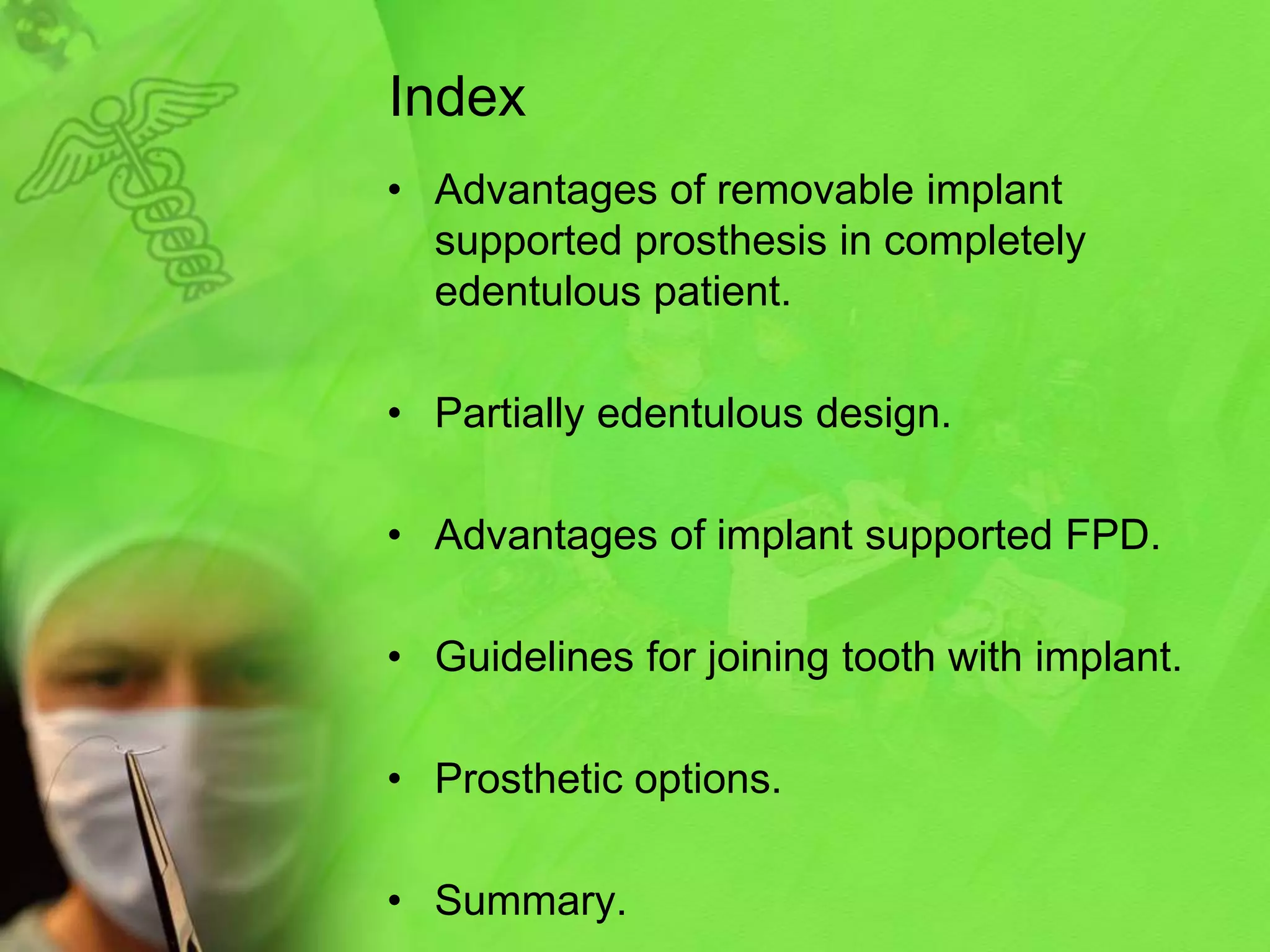 Prosthetic options in implant dentistry | PPTX