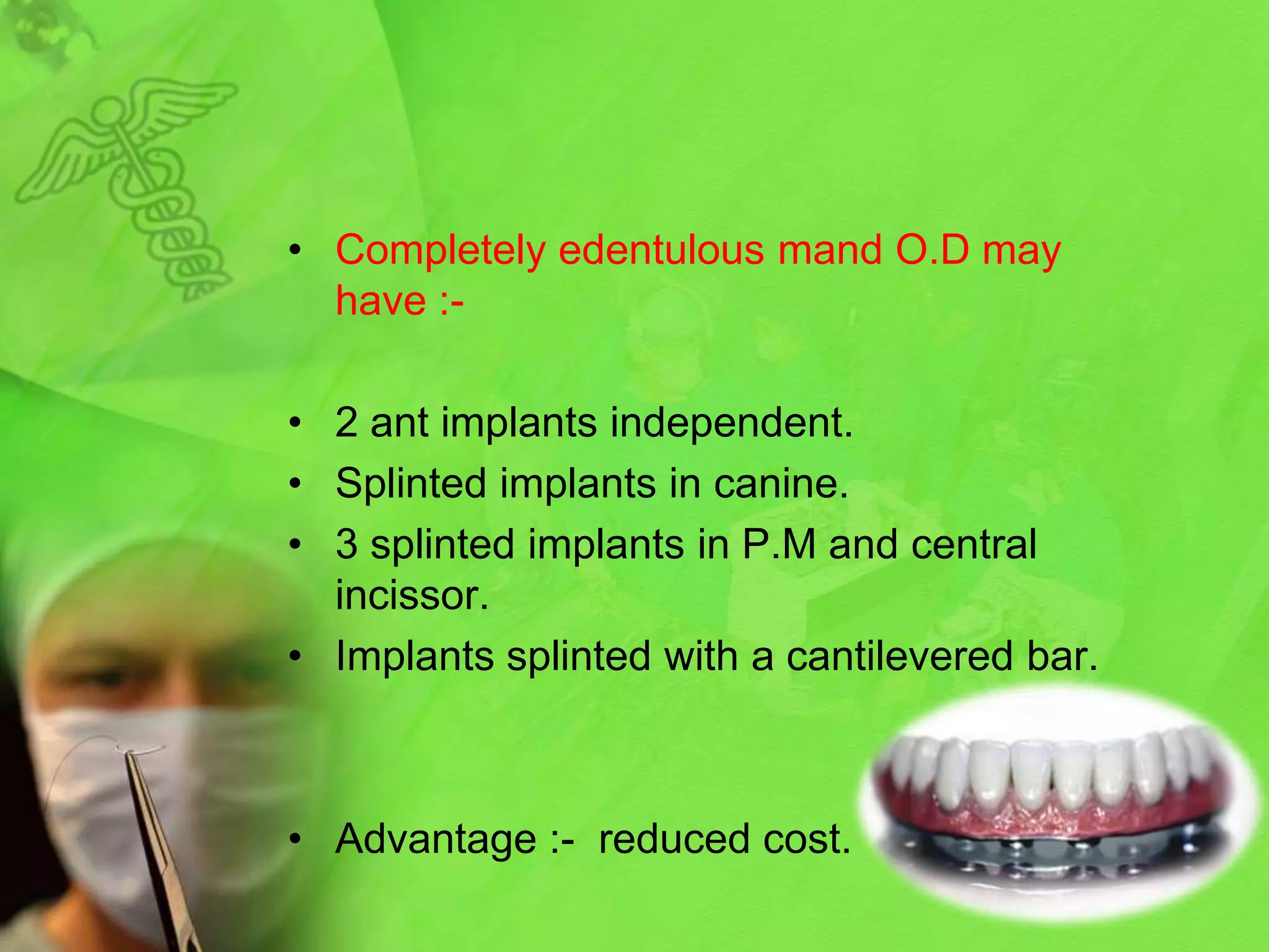 Prosthetic options in implant dentistry | PPTX