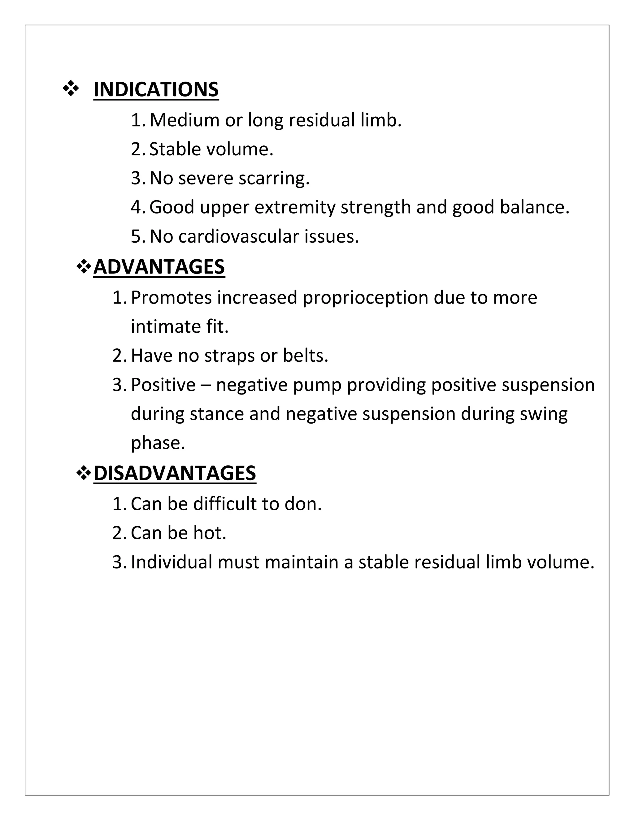 Transfemoral Prosthesis- Suspension, Socket Design | PDF
