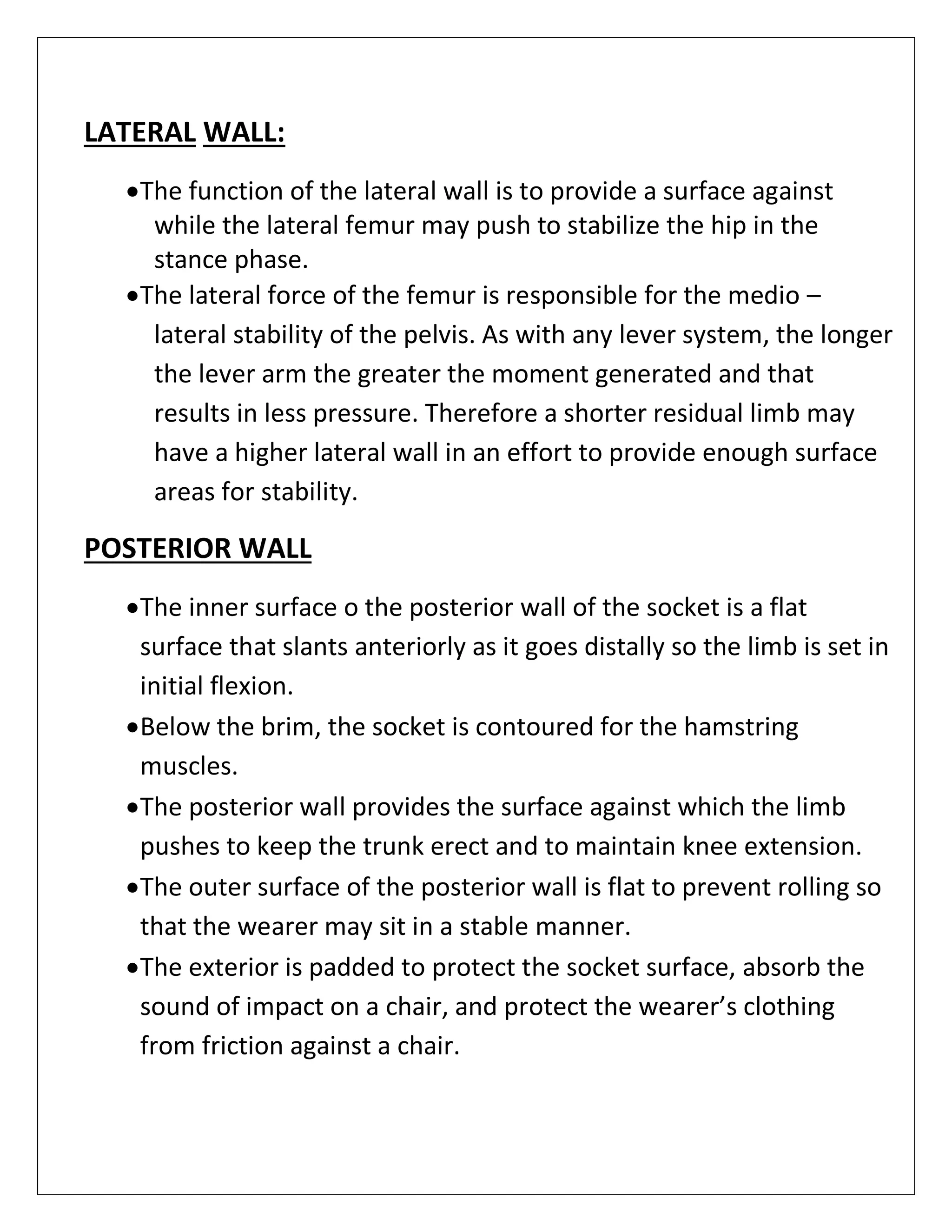 Transfemoral Prosthesis- Suspension, Socket Design | PDF