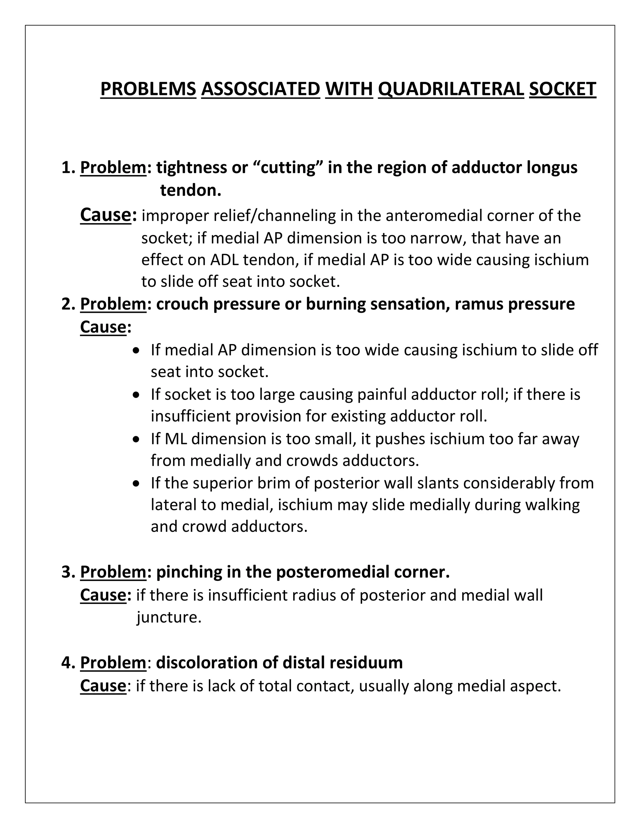 Transfemoral Prosthesis- Suspension, Socket Design | PDF