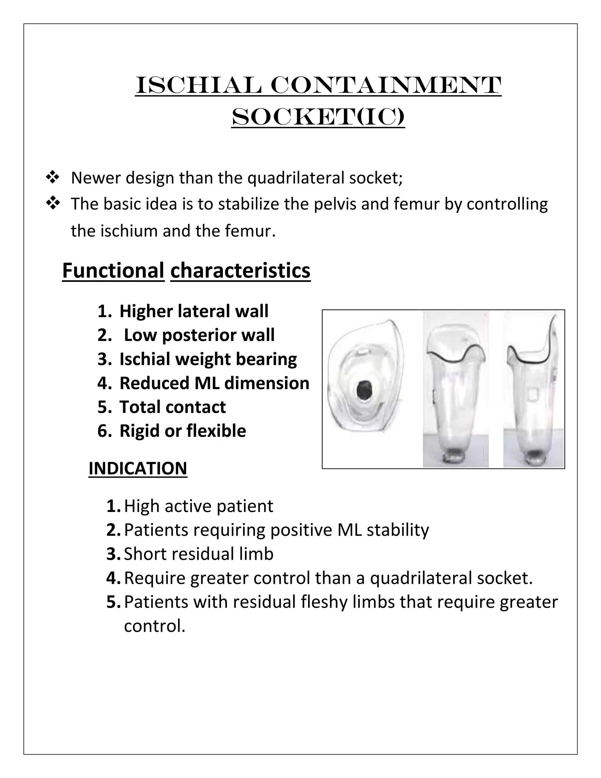 Transfemoral Prosthesis- Suspension, Socket Design | PDF