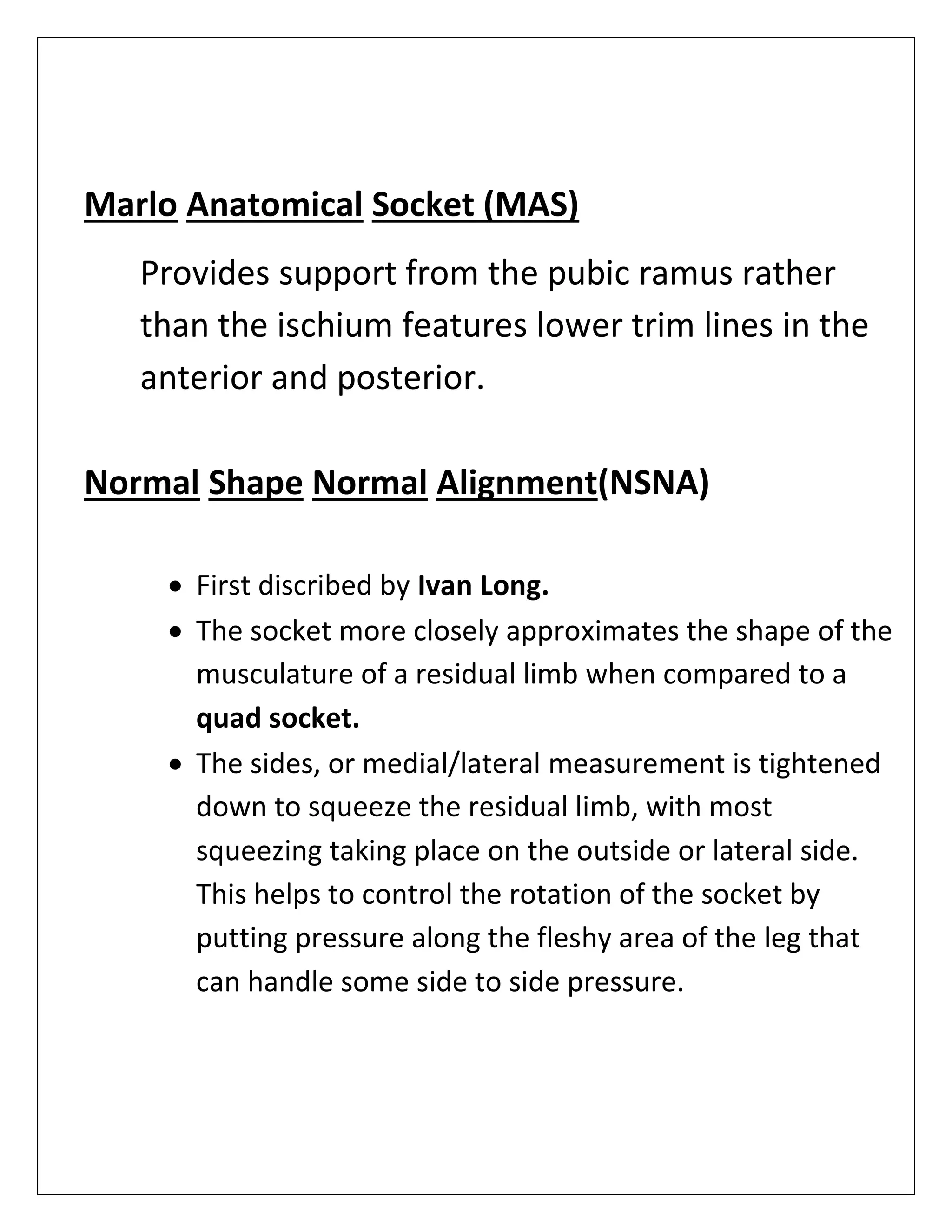 Transfemoral Prosthesis- Suspension, Socket Design | PDF