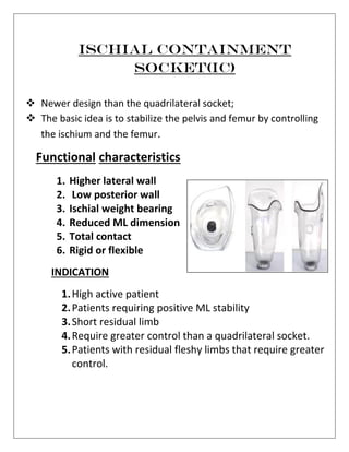Transfemoral Prosthesis- Suspension, Socket Design | PDF