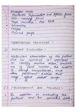 Prosthetic science fabrication procedure | PDF