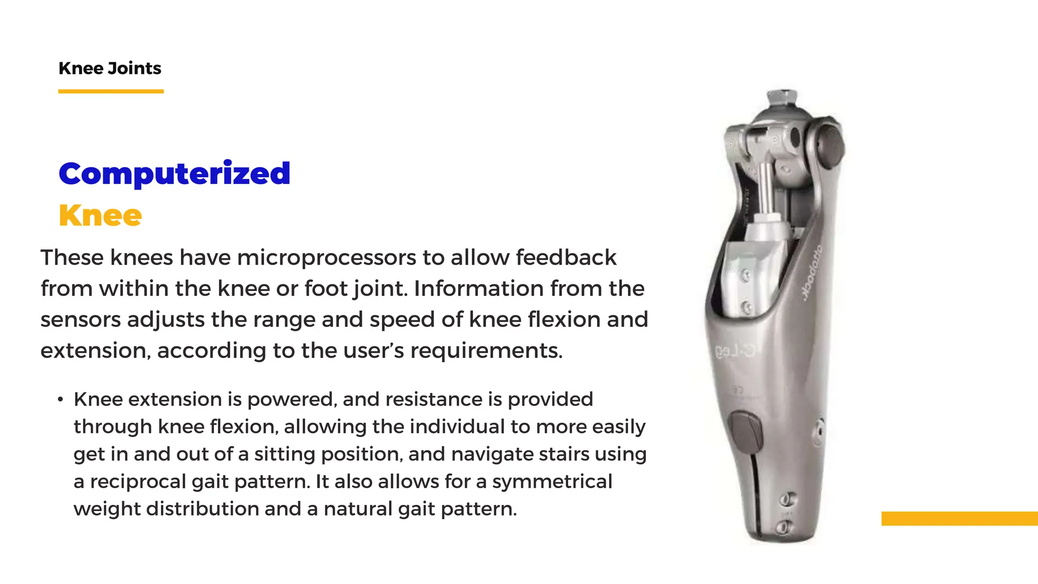 Tans femoral Amputee : Prosthetics Knee Joints.pptx