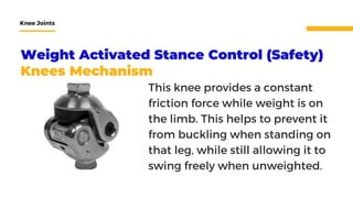 Tans femoral Amputee : Prosthetics Knee Joints.pptx