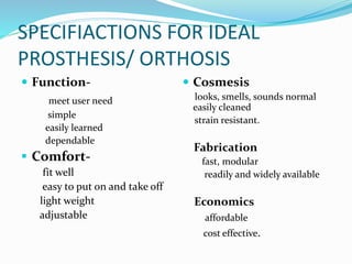 Prosthetics, orthotics and traction | PPTX