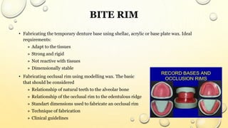 clinical & laboratory step in complete denture | PPTX