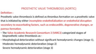 PROSTHETIC VALVE DYSFUNCTION in cardiology (1).pptx
