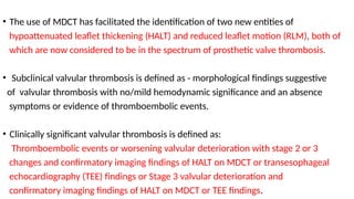 PROSTHETIC VALVE DYSFUNCTION in cardiology (1).pptx