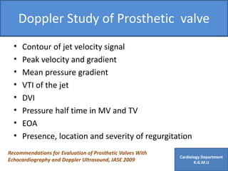 Prosthetic valve evaluation gaurav | PPTX