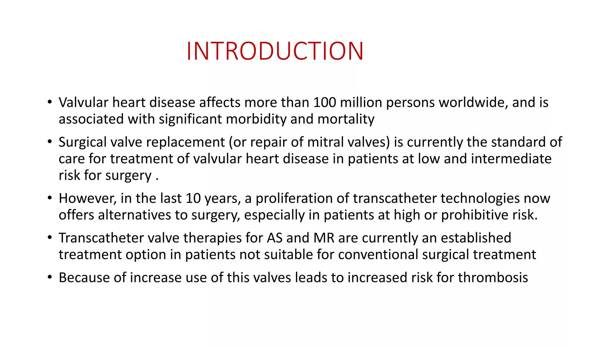 Prosthetic valve thrombosis | PPTX