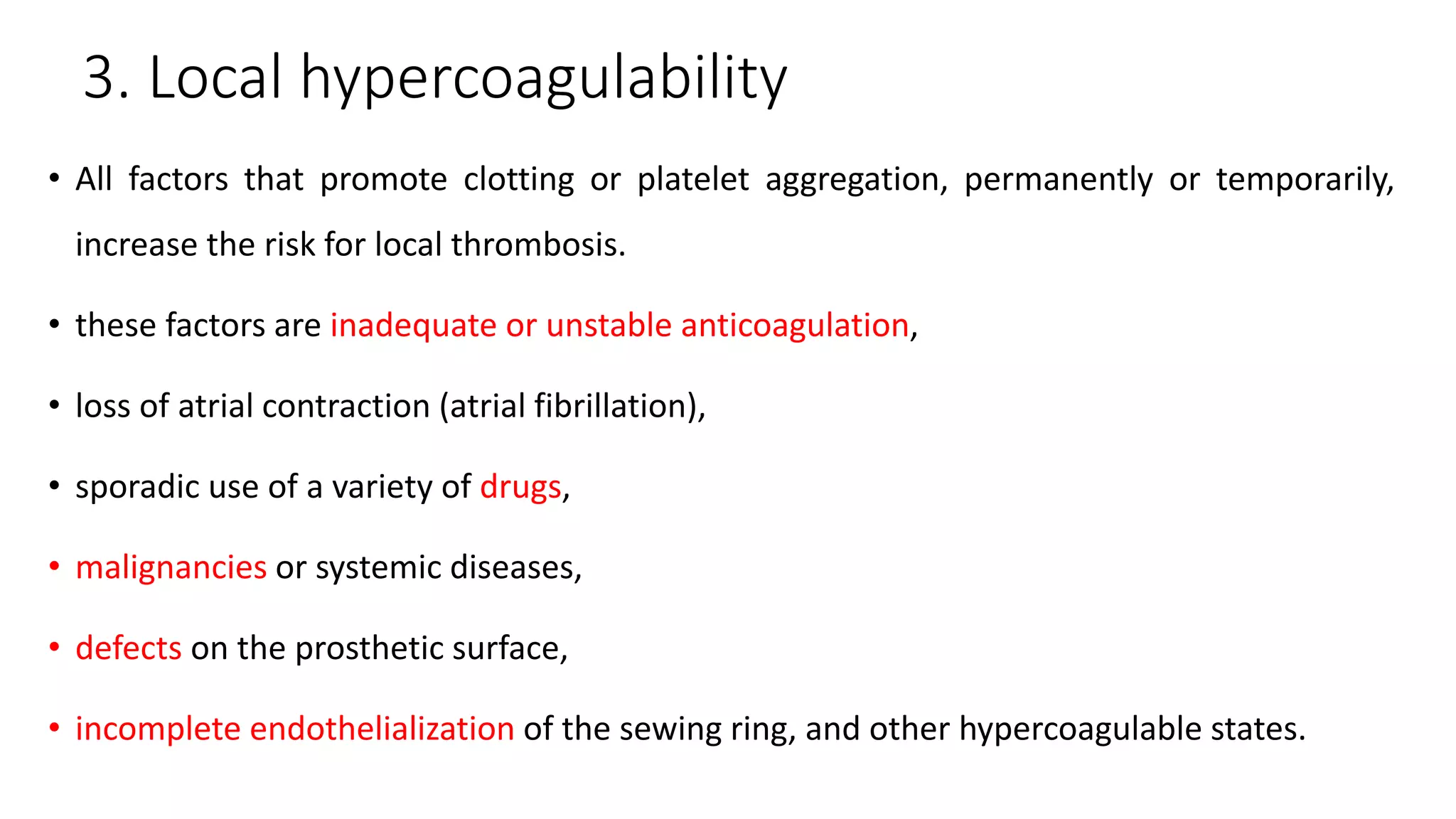 Prosthetic valve thrombosis | PPTX