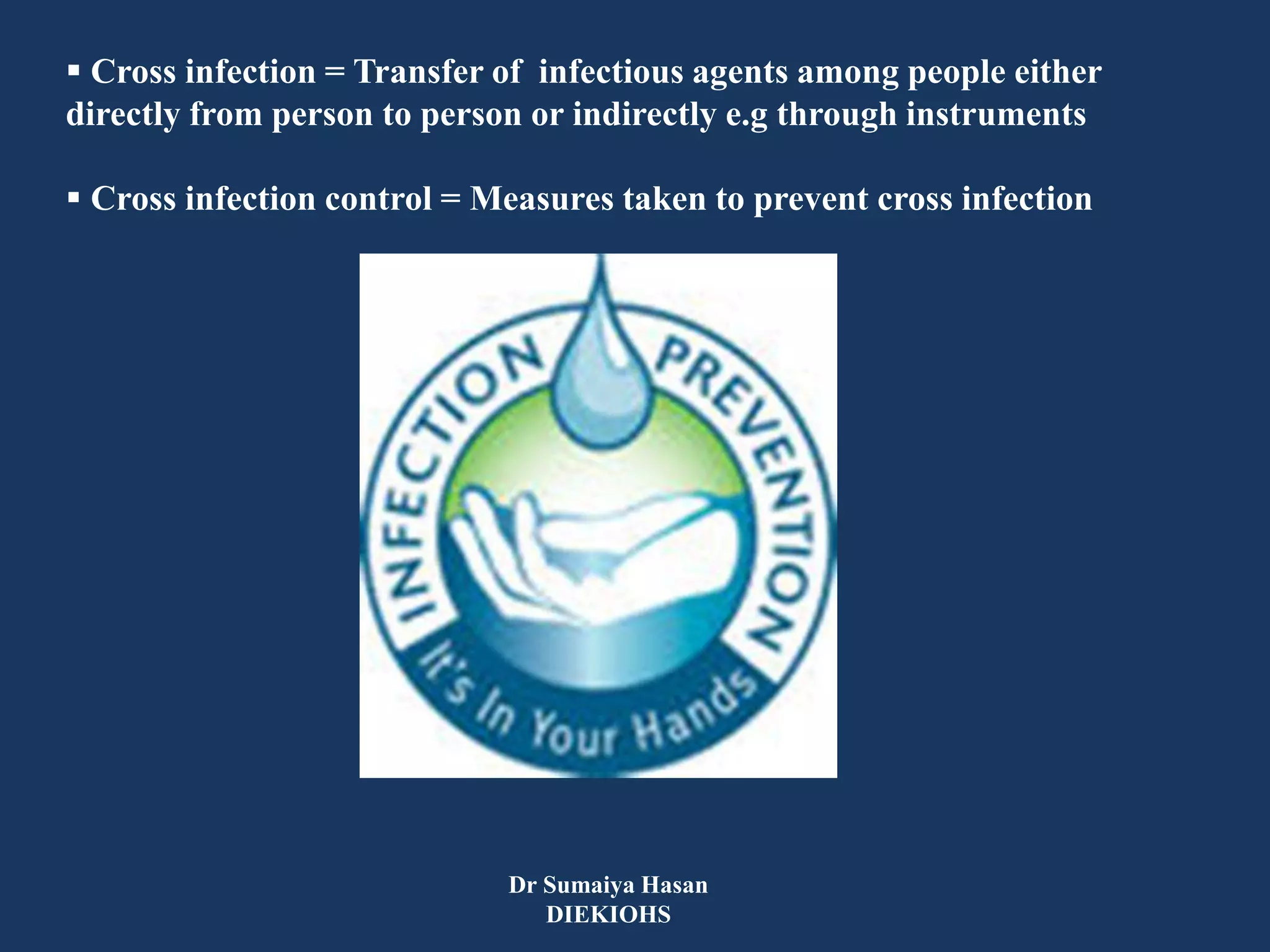Cross infection control in dentistry (Few basic points) | PPTX
