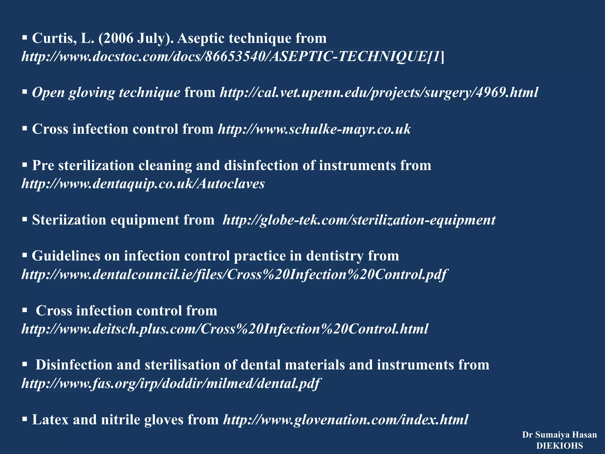 Cross infection control in dentistry (Few basic points) | PPTX