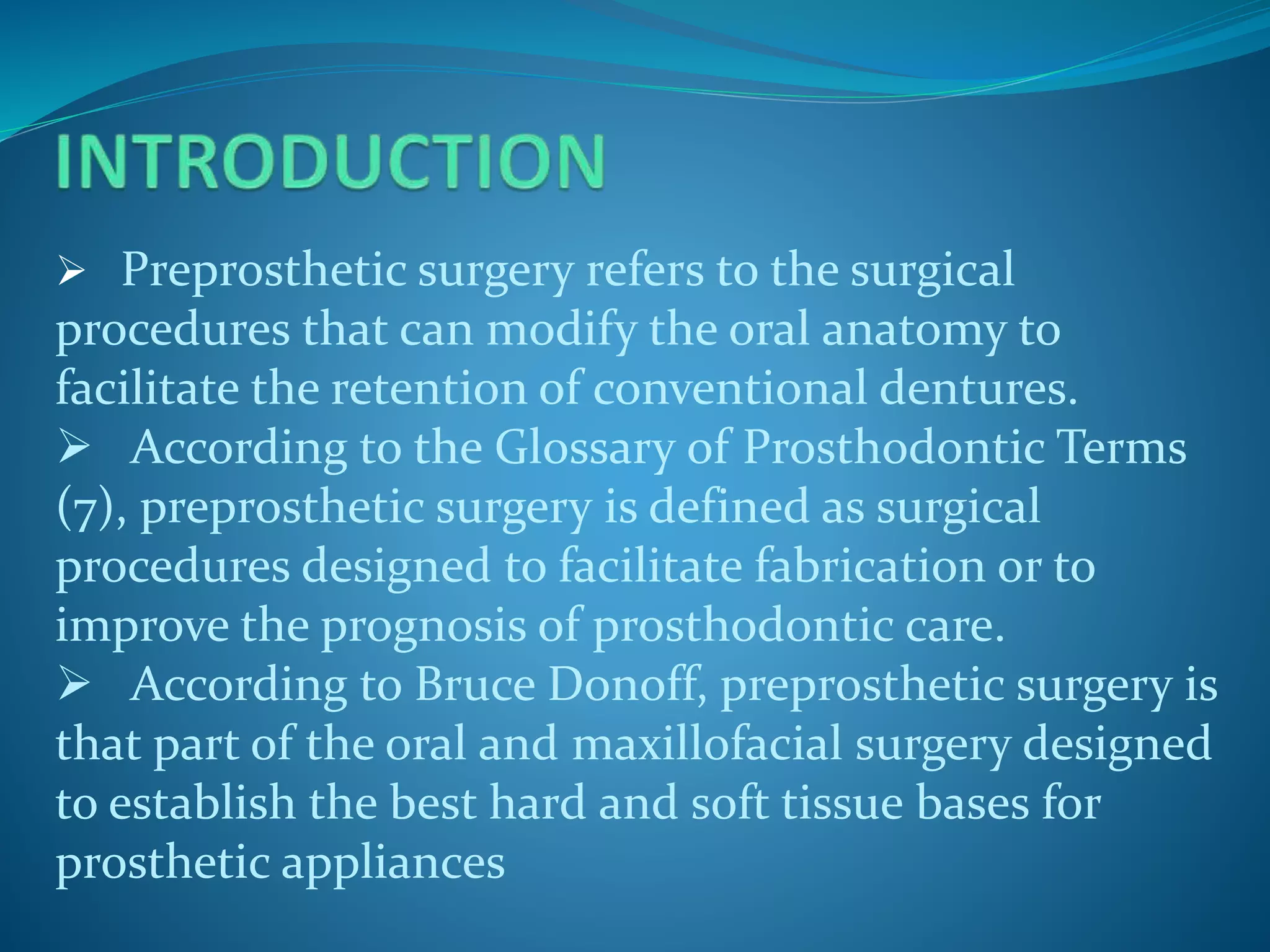 PRE PROSTHETIC FULL MOUTH PREPARATION | PPTX