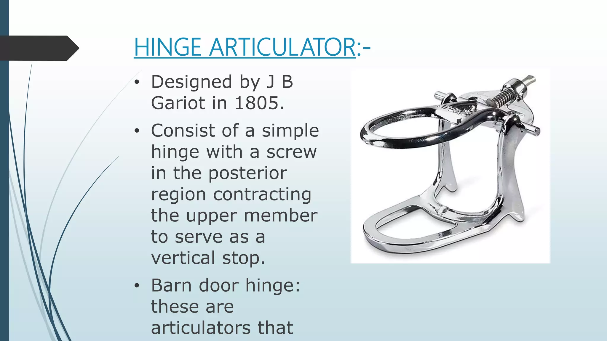 Hinge and Mean value articulator | PPTX
