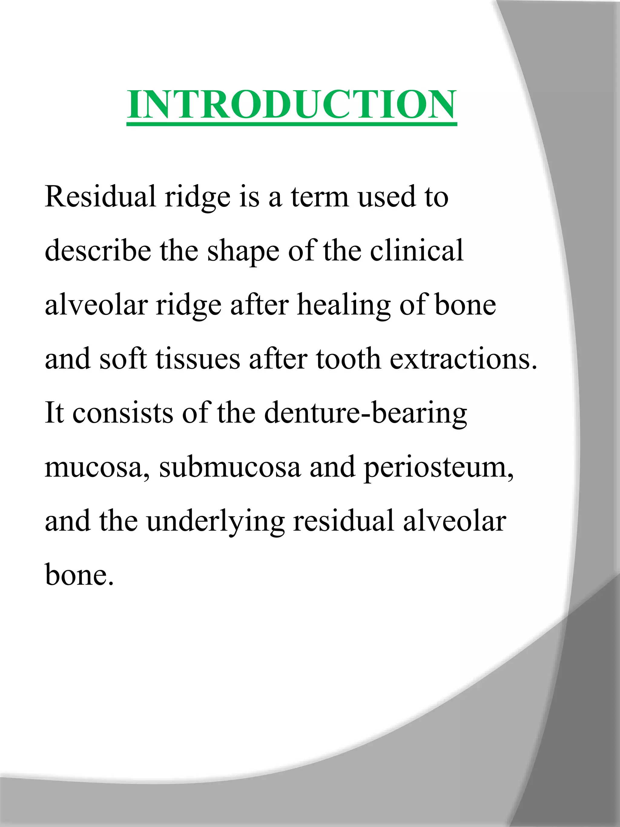 Residual Ridge Resorption | PPTX