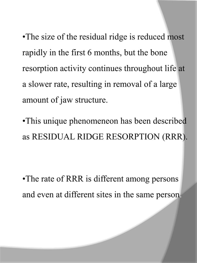 Residual Ridge Resorption | PPTX