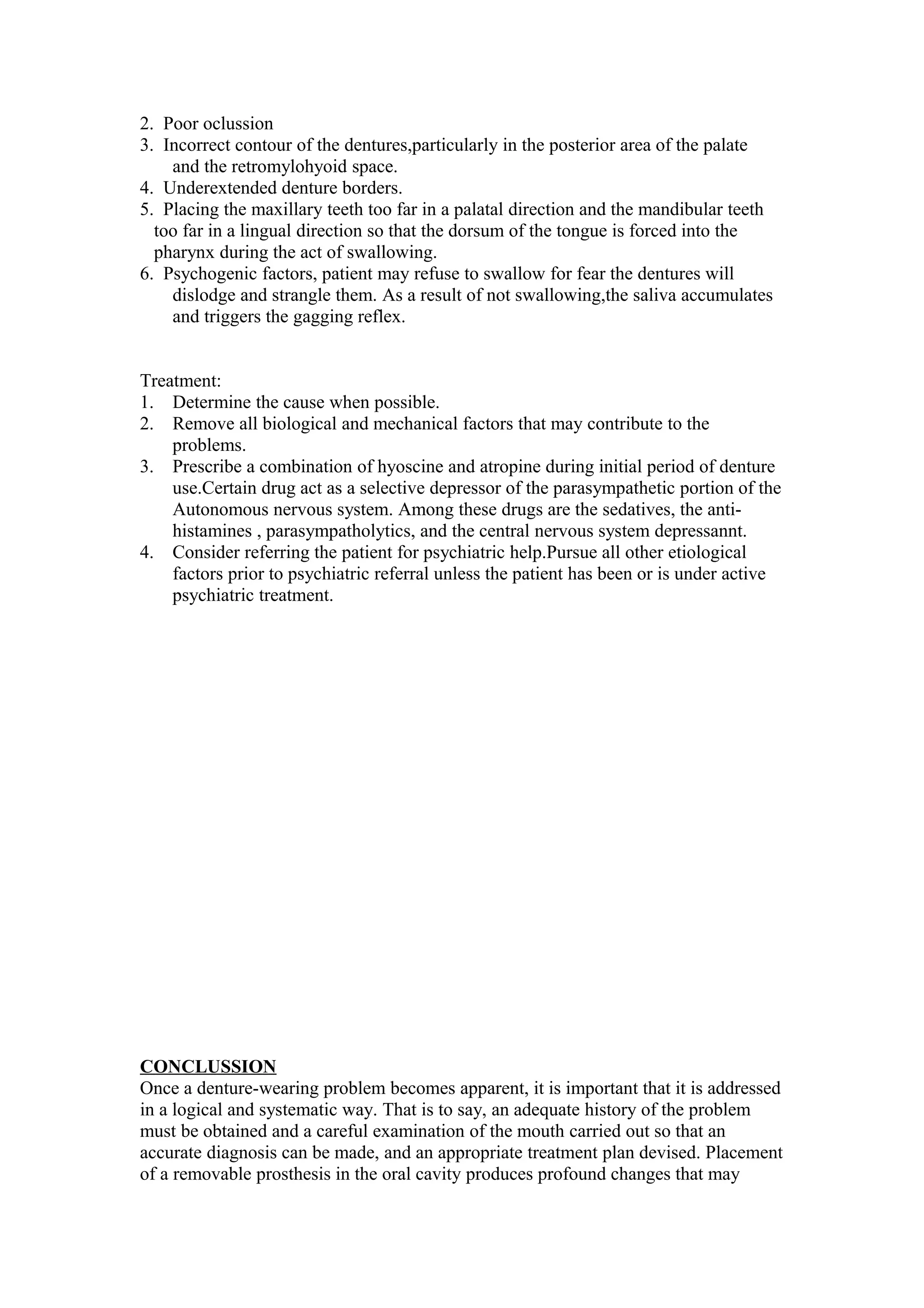 Prosthodontics-failures in cd prosthesis | DOC