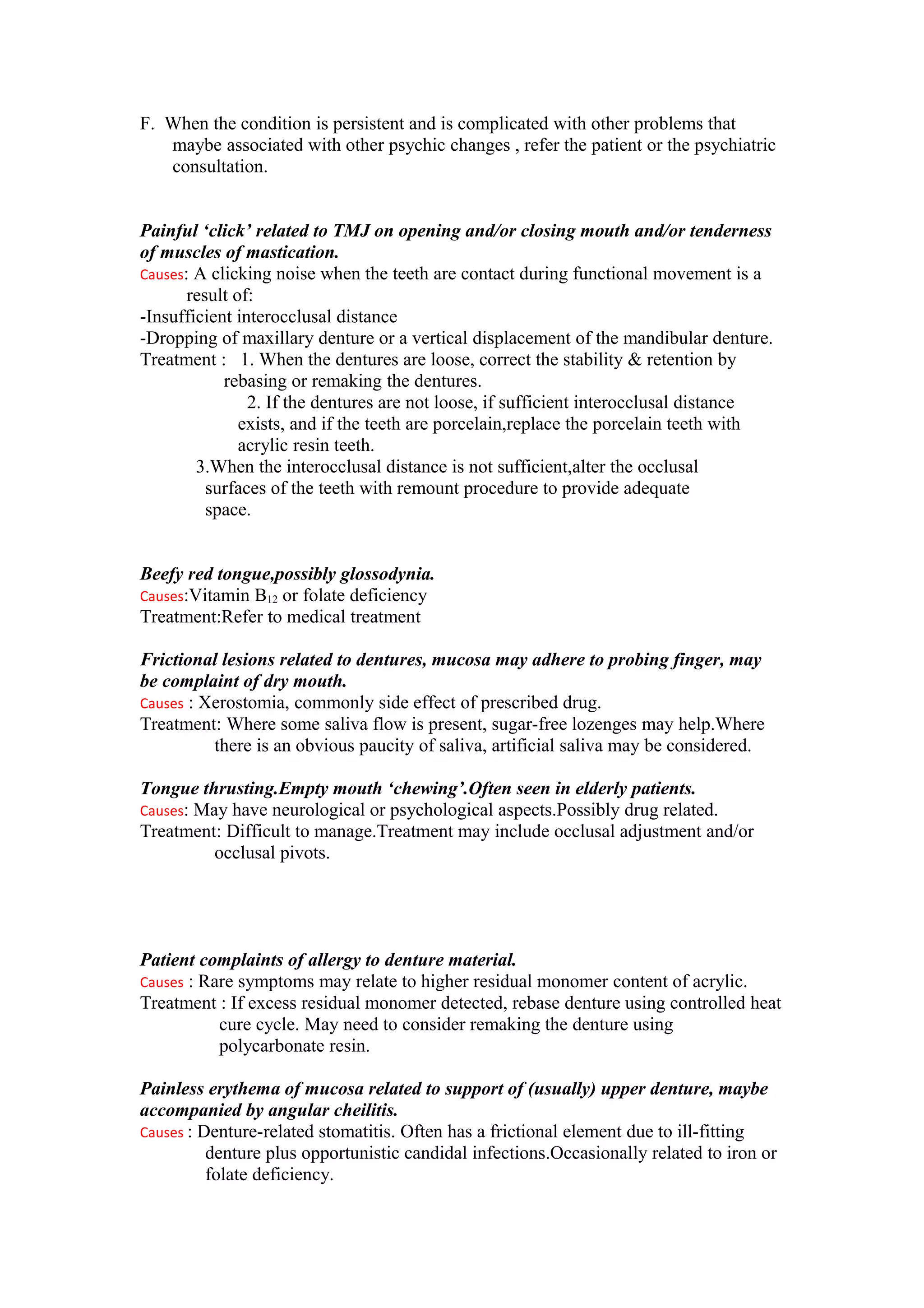 Prosthodontics-failures in cd prosthesis | DOC
