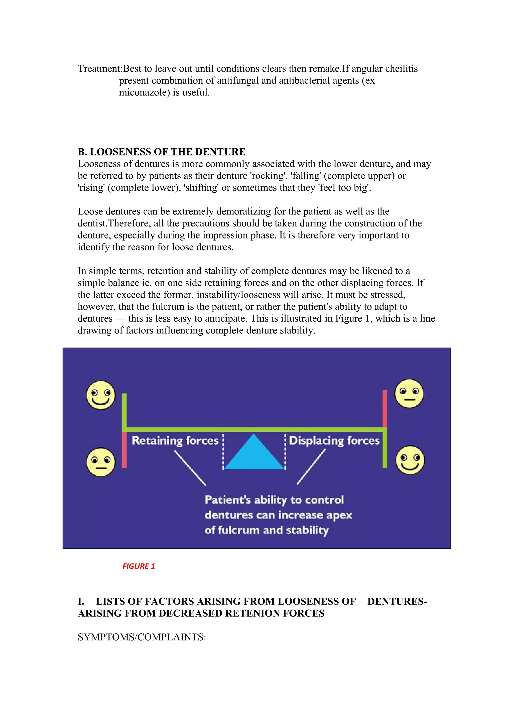 Prosthodontics-failures in cd prosthesis | DOC