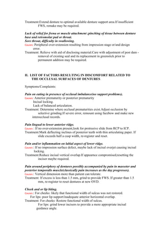 Prosthodontics-failures in cd prosthesis | DOC