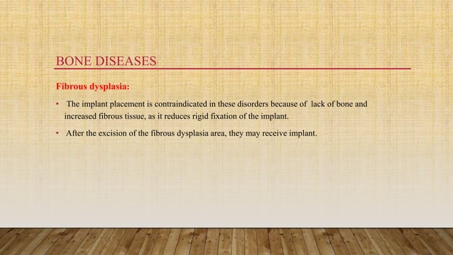 Prosthodontic failures in systemic disease | PPT