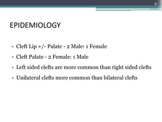 Prosthodontic management of cleft lip and palate | PPTX