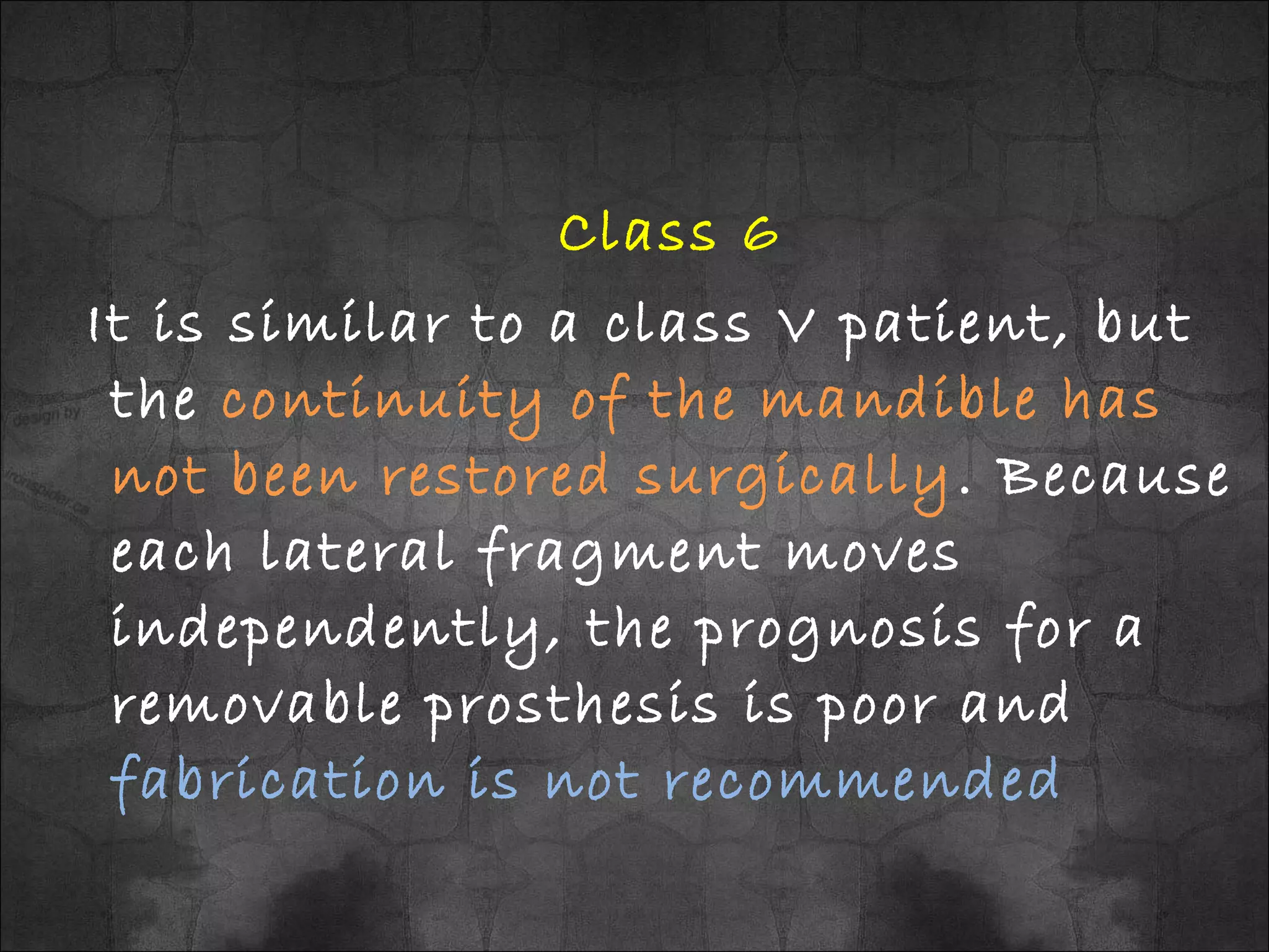 Prosthodontic Management of Mandibular Defects | PPT