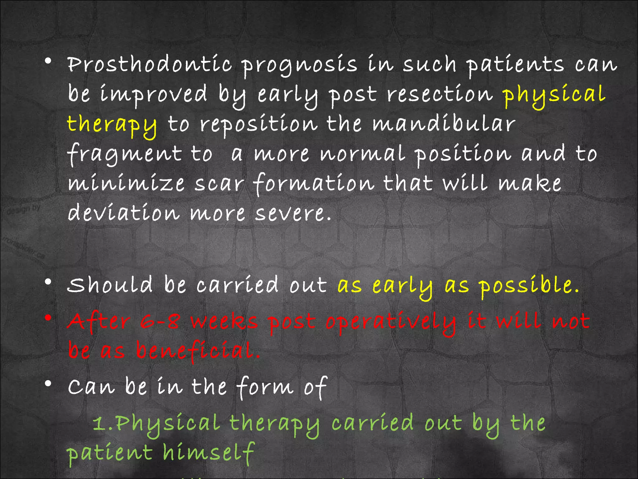 Prosthodontic Management of Mandibular Defects | PPT