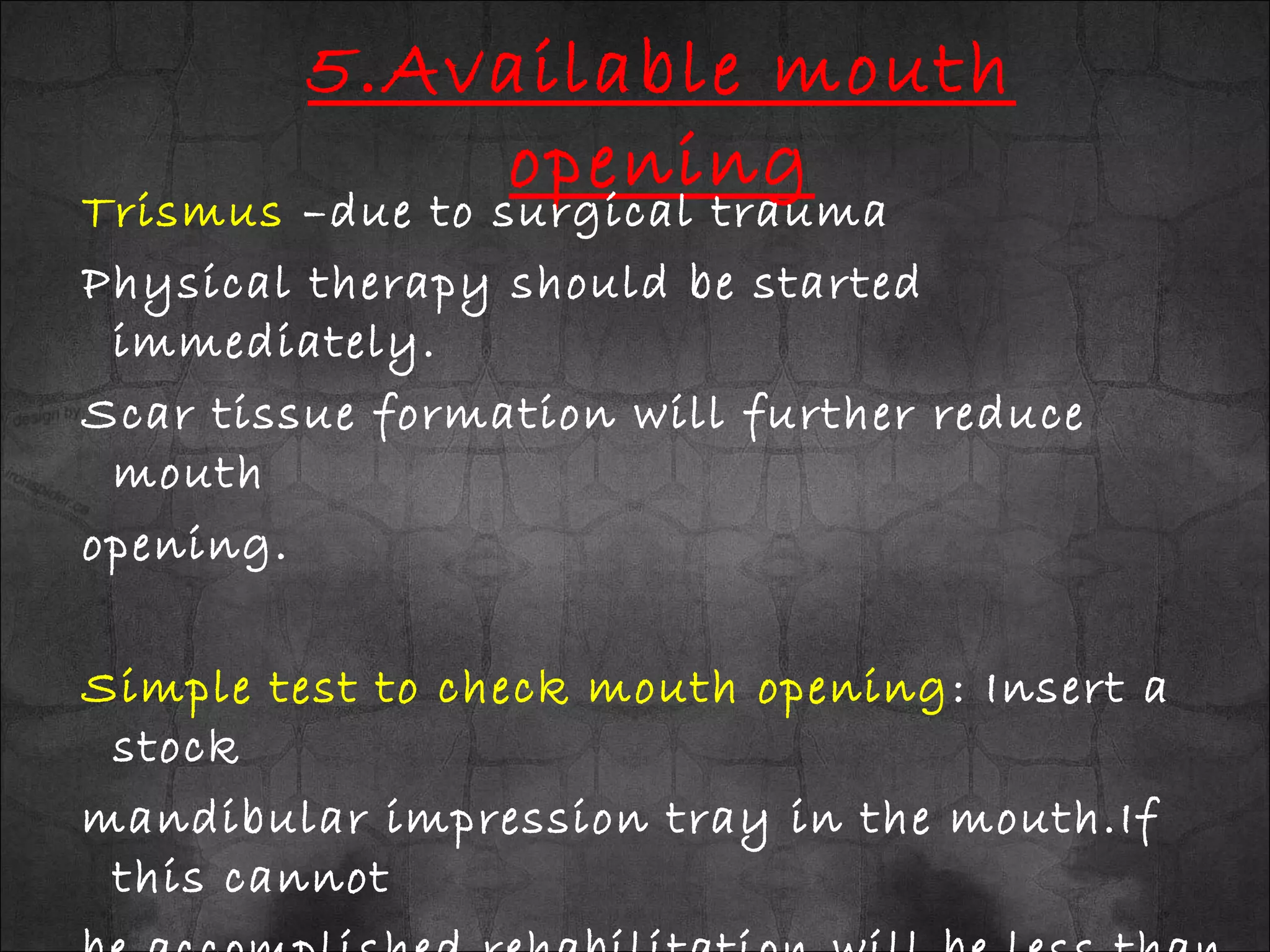 Prosthodontic Management of Mandibular Defects | PPT