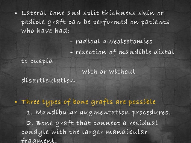 Prosthodontic Management of Mandibular Defects | PPT