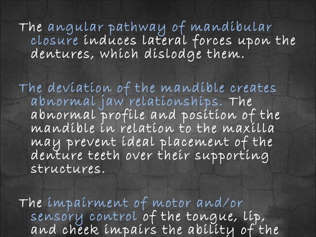 Prosthodontic Management of Mandibular Defects | PPT